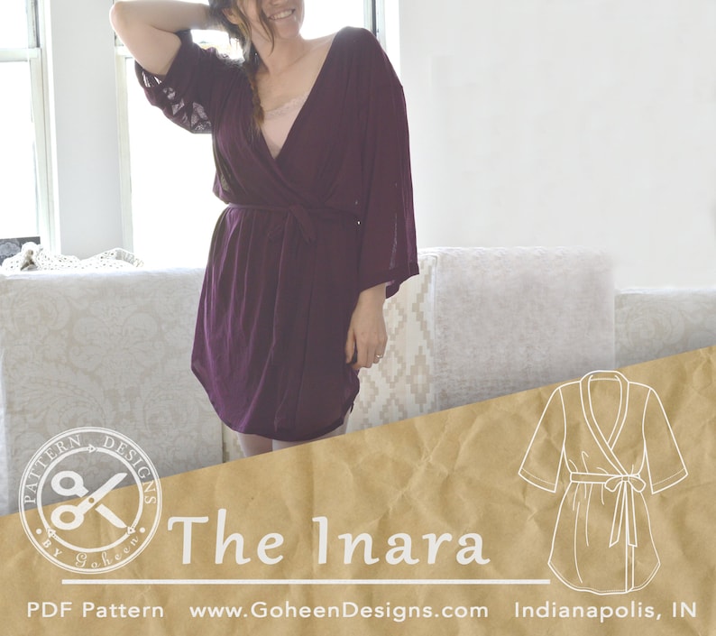 Robe Sewing Pattern for Women // the Inara // Robe Pattern // | Etsy