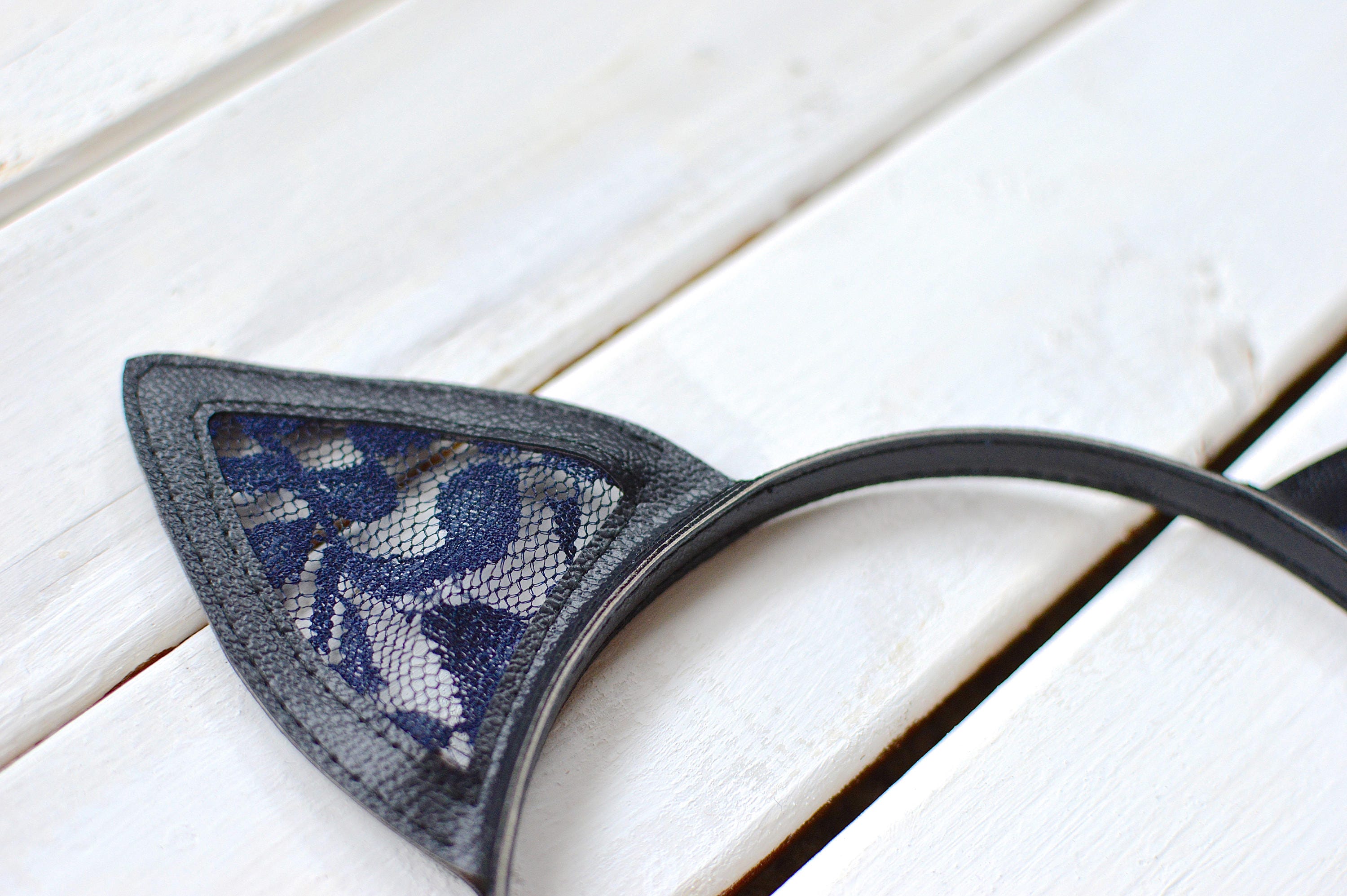 Black Cat Ears Headband // Lace Cat Ears // Kitten Ears // - Etsy