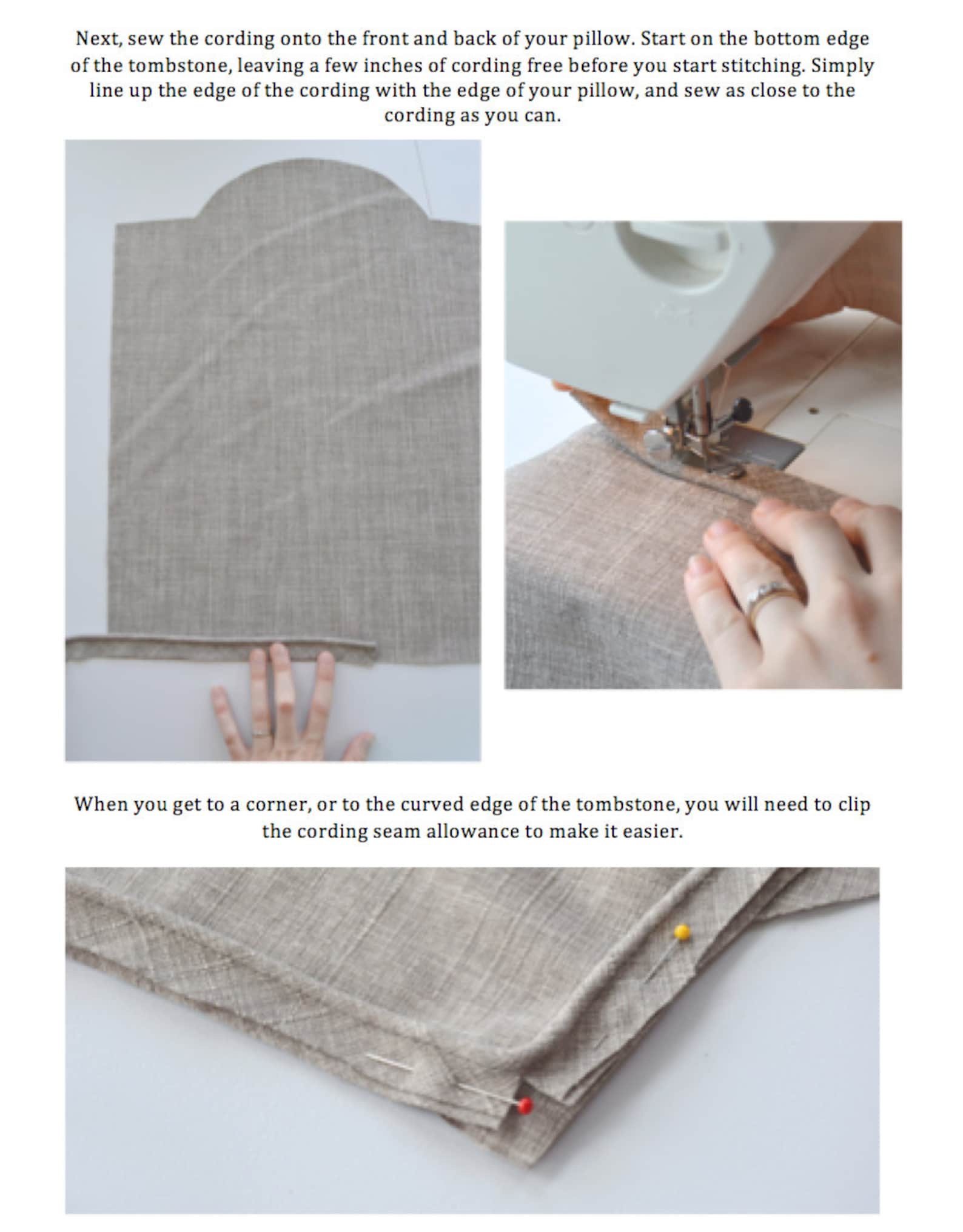 Tombstone Pillow PDF Sewing Pattern: RIP Quilted Gravestone - Etsy