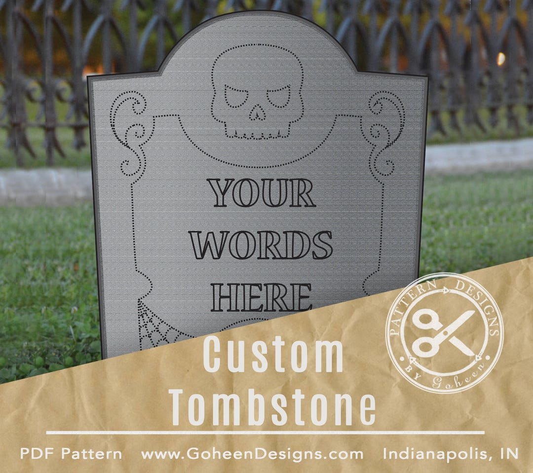 Custom Tombstone Sewing Pattern // Halloween DIY // Scary Pillow ...