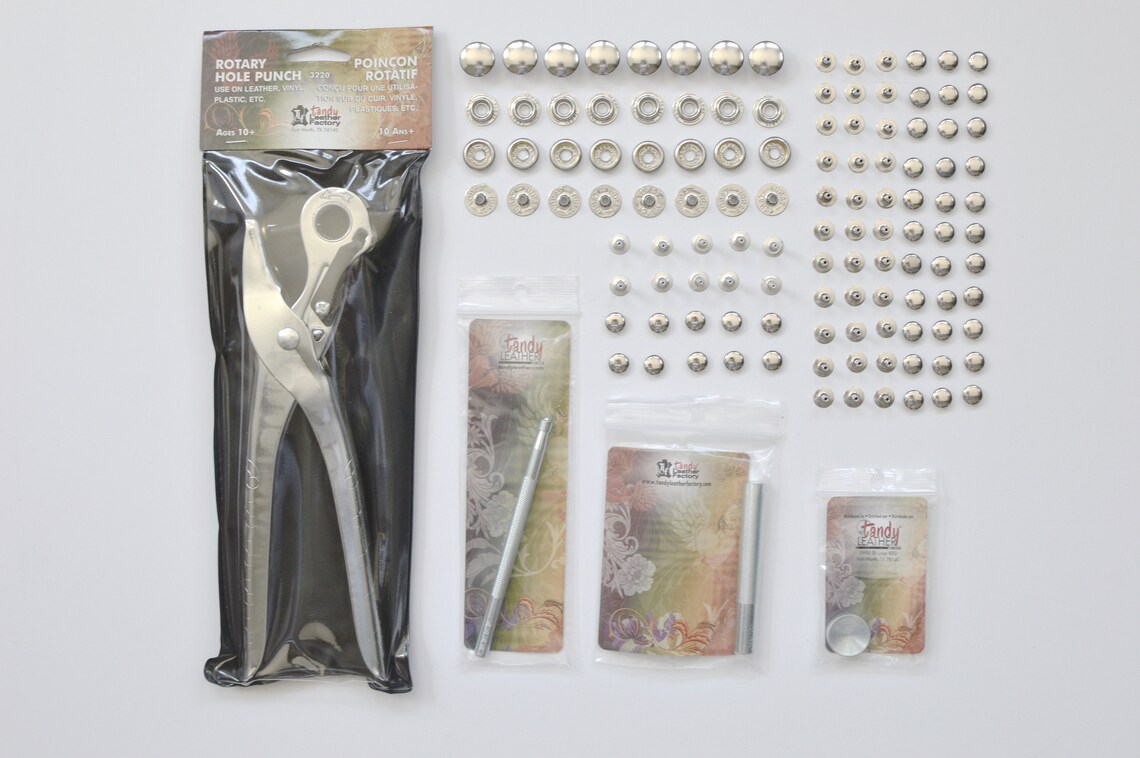 Huxley Bag Hardware Kit: Antique Brass, Nickel Plate - Rivets, Snaps ...