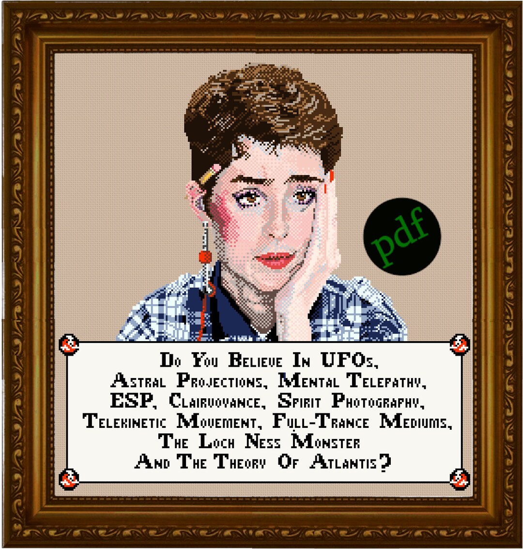 Ghostbusters 1984, Janine - Interview , Pixelstitch Cross Stitch PDF ...