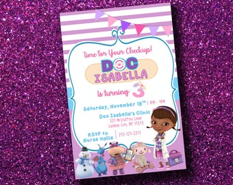 Doc Mcstuffins Invitation - Etsy