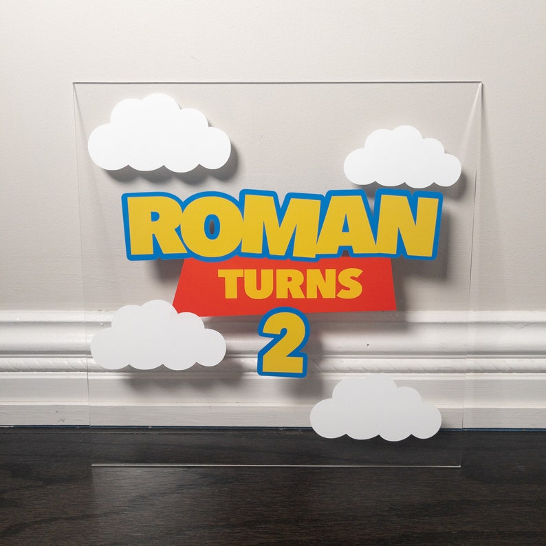 Toy Story Acrylic Birthday Sign - Toy Story Birthday Decorations - Kids ...