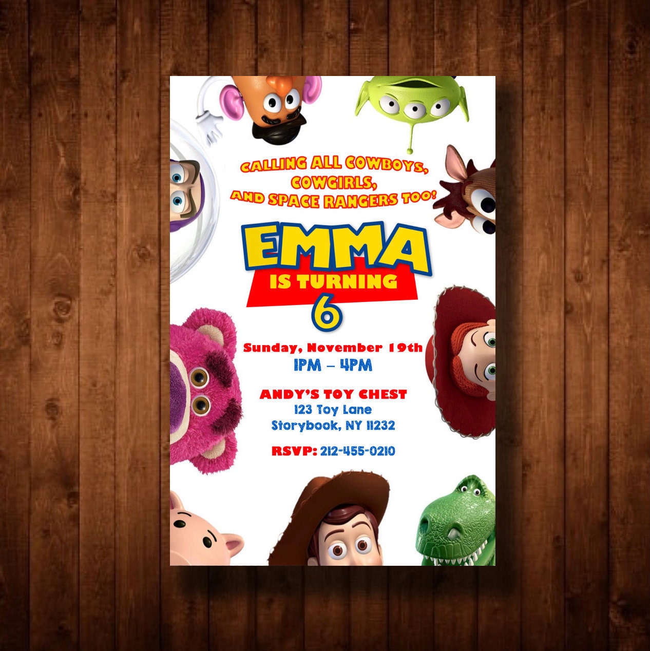 Invitación de Toy Story Invitación fiesta de cumpleaños de - Etsy México