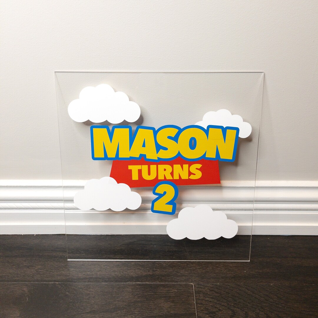 Toy Story Acrylic Birthday Sign - Toy Story Birthday Decorations - Kids ...