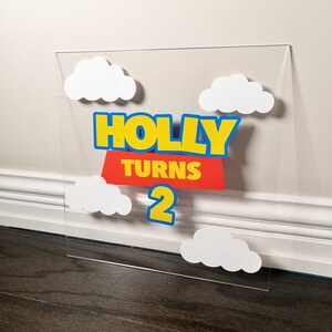 Toy Story Acrylic Birthday Sign - Toy Story Birthday Decorations - Kids ...