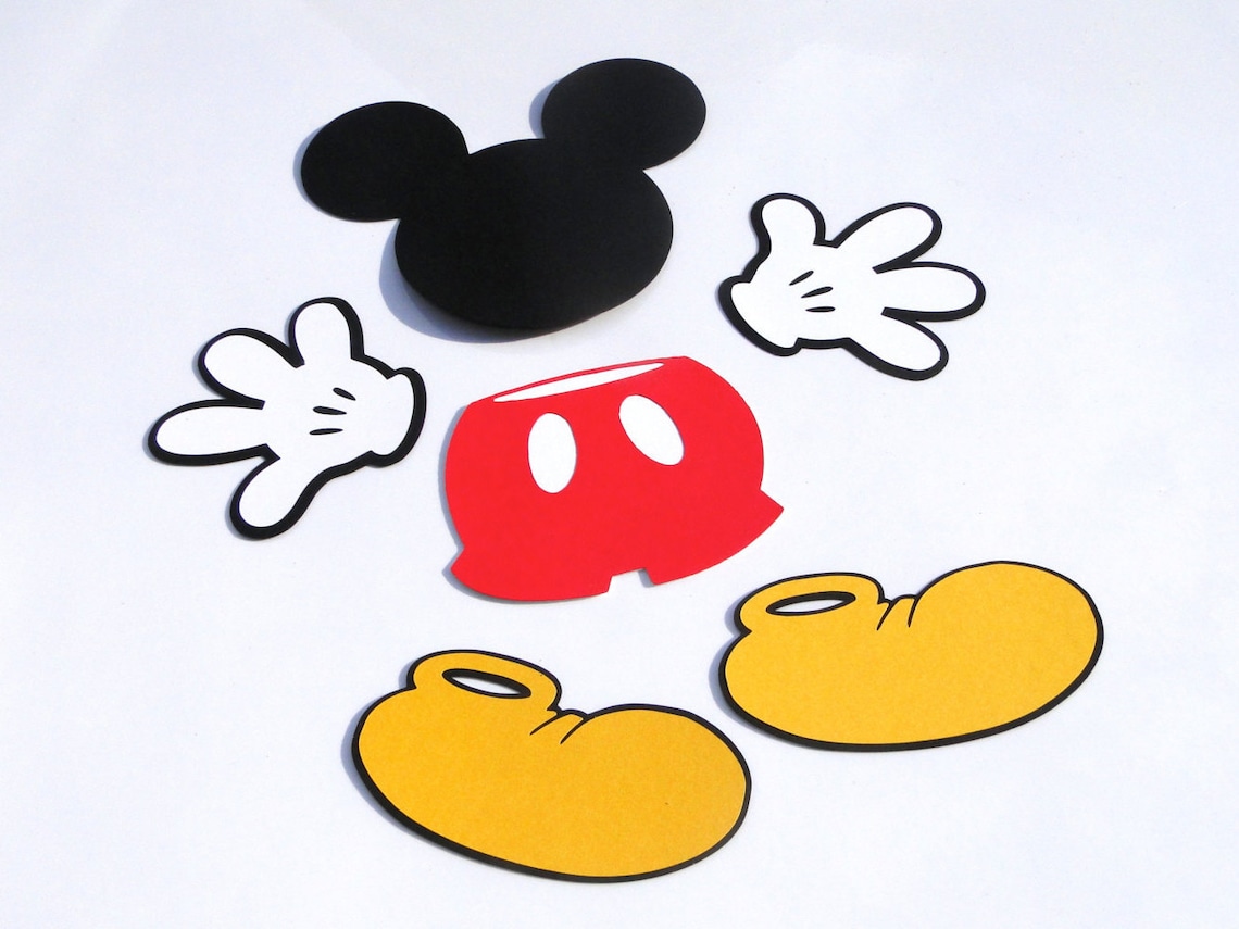 6" Mickey Mouse Head Ears Die Cut, Disney Mickey Mouse Clubhouse Ears ...