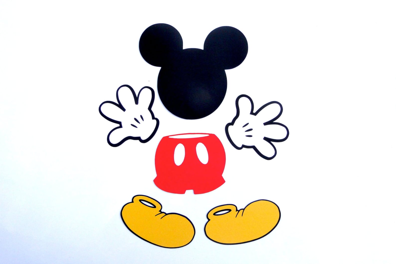 6" Mickey Mouse Head Ears Die Cut, Disney Mickey Mouse Clubhouse Ears ...