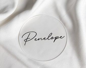 Acrylic Rectangle Name Place Cards Clear Rectangle Seating Name Plates ...