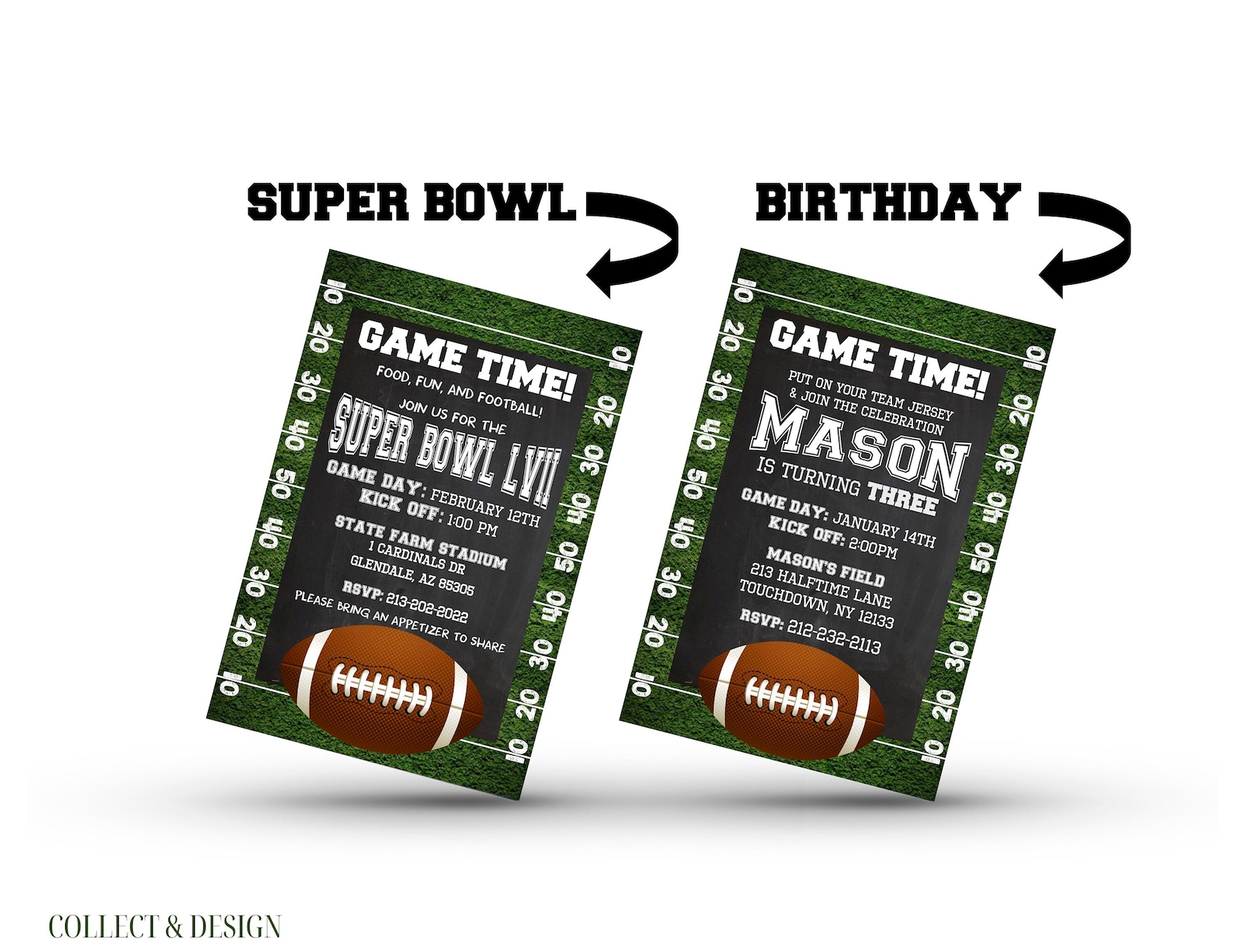 Football Party Invitation Super Bowl Invitation Super Bowl - Etsy