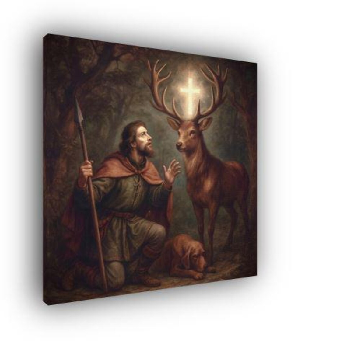 Saint Hubert Canvas Print: Patron Saint of Hunters, Catholic Gift - Etsy
