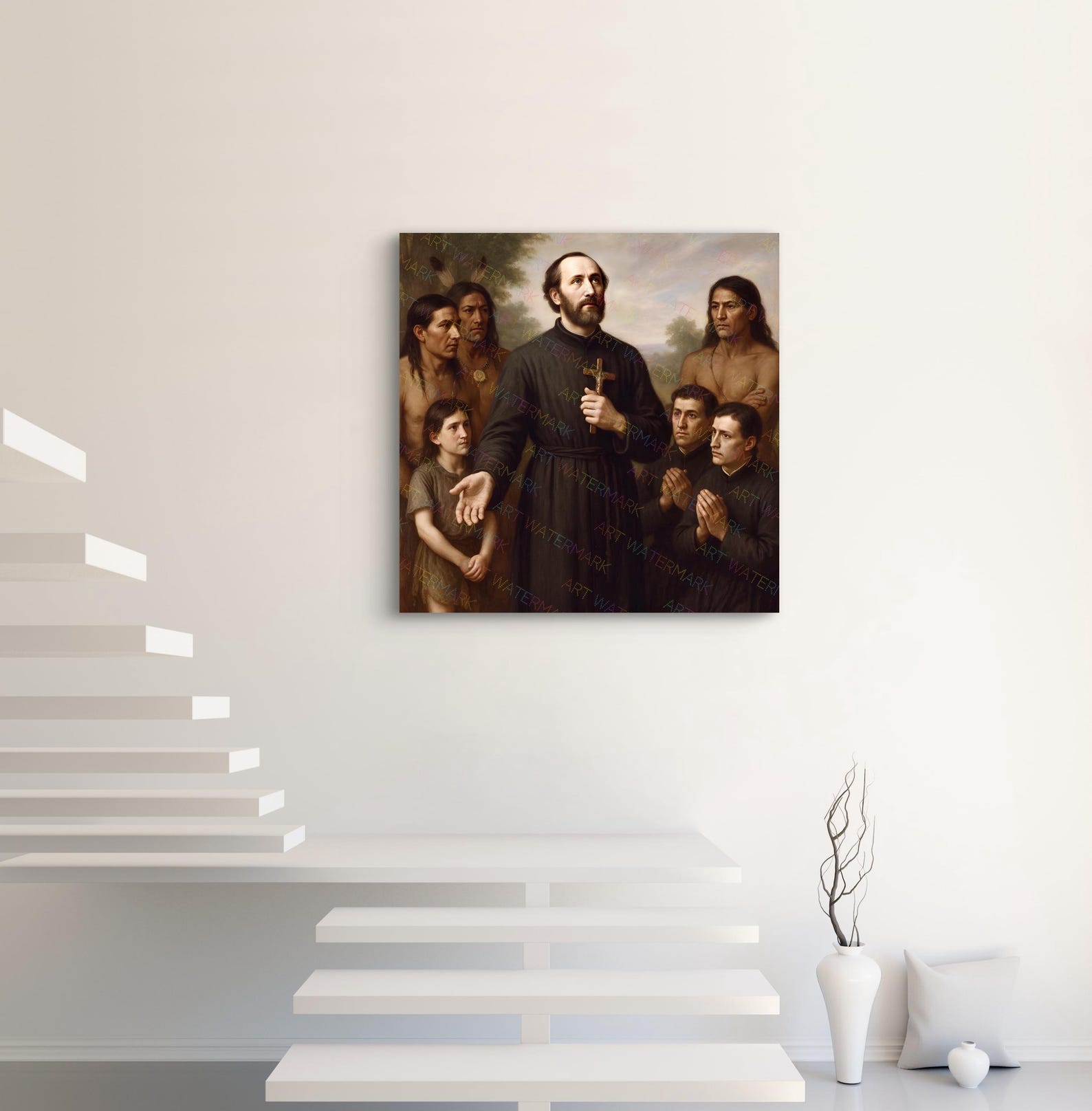 St. Isaac Jogues on Canvas | the North American Martyrs | Saint Art ...