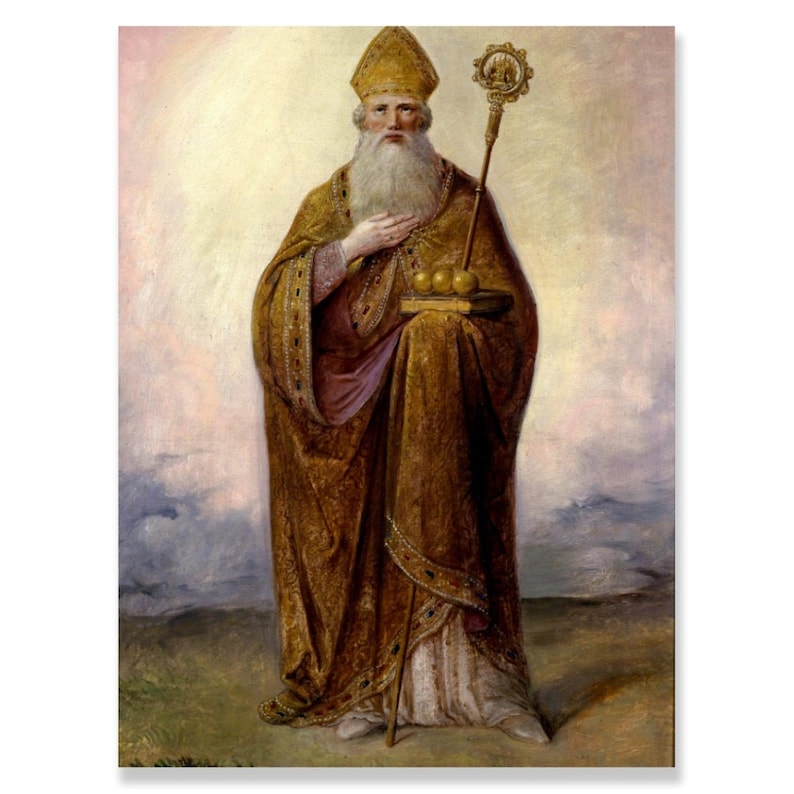 St. Nicholas Canvas Art Saint Gifts Catholic Fine Art | Etsy