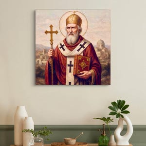St. Alexander Patriarch of Alexandria Canvas Art: Catholic Saint ...