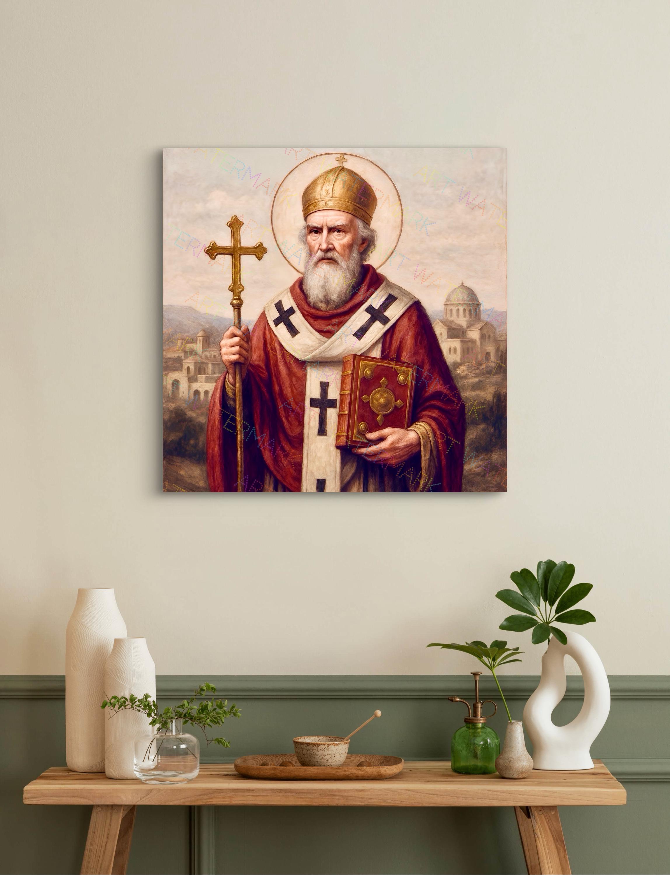 St. Alexander Patriarch of Alexandria Canvas Art: Catholic Saint ...