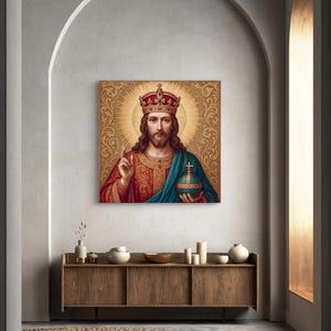 Christ the King Canvas Art: Jesus Christ Wall Hanging - Etsy