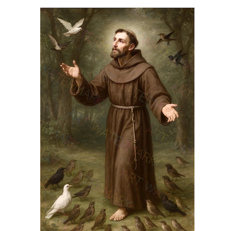 St. Francis of Assisi Art Print, Catholic Wall Decor (digital Download ...