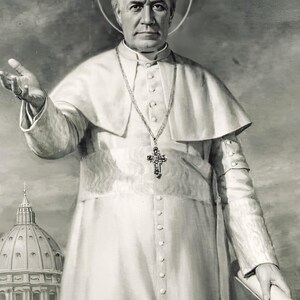 Pope St. Pius X | Picture on Canvas | Papal Art | Wall Decor | Catholic ...