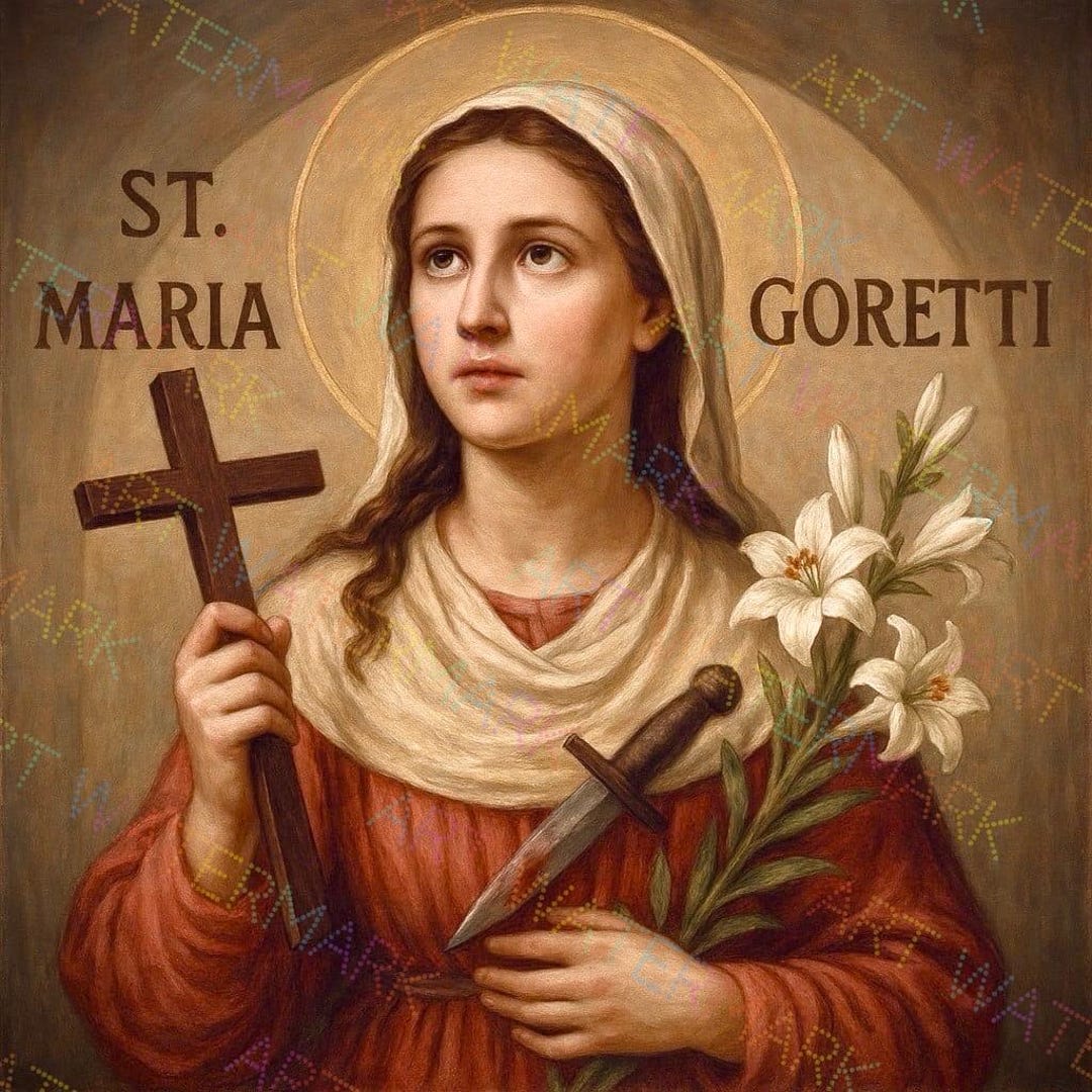 Saint Maria Goretti Virgin & Martyr Canvas Art Picture | Catholic Saint ...