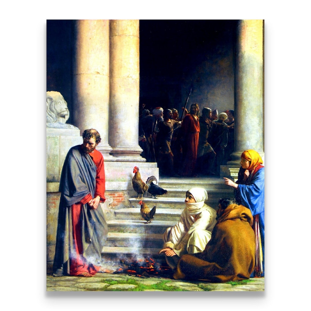 St. Peter's Denial of Jesus Christ Painting, Wall Art Decor, by Carl ...