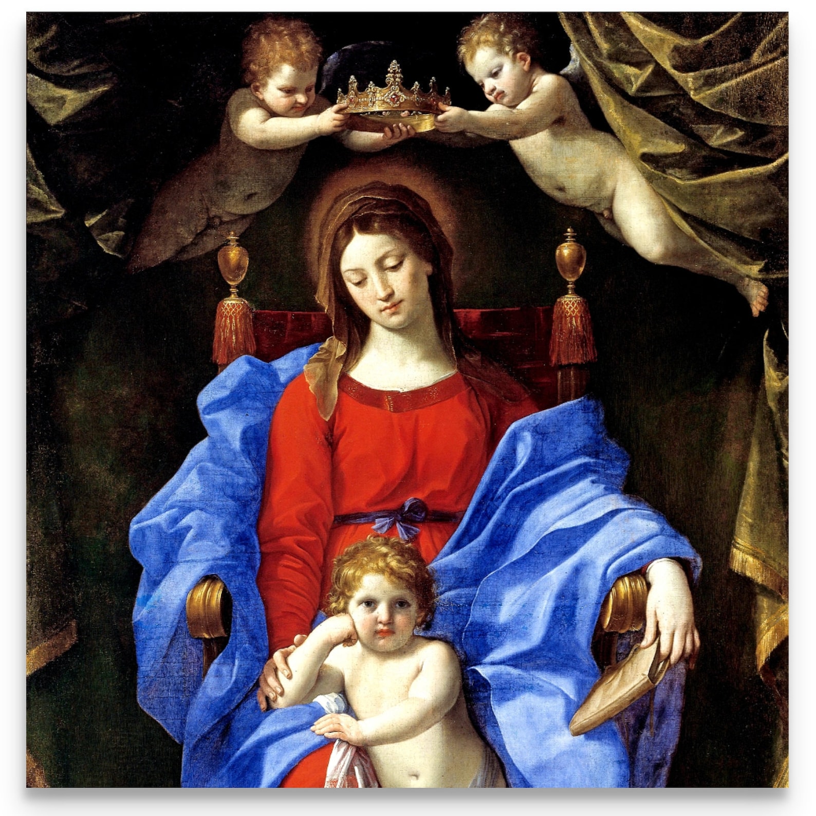 Virgin Mary Artwork Madonna With Chair Catholic Wall Art - Etsy