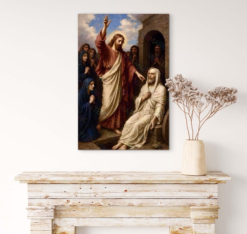 Jesus Raises Lazarus Digital Download | Biblical Miracle Printable Art ...