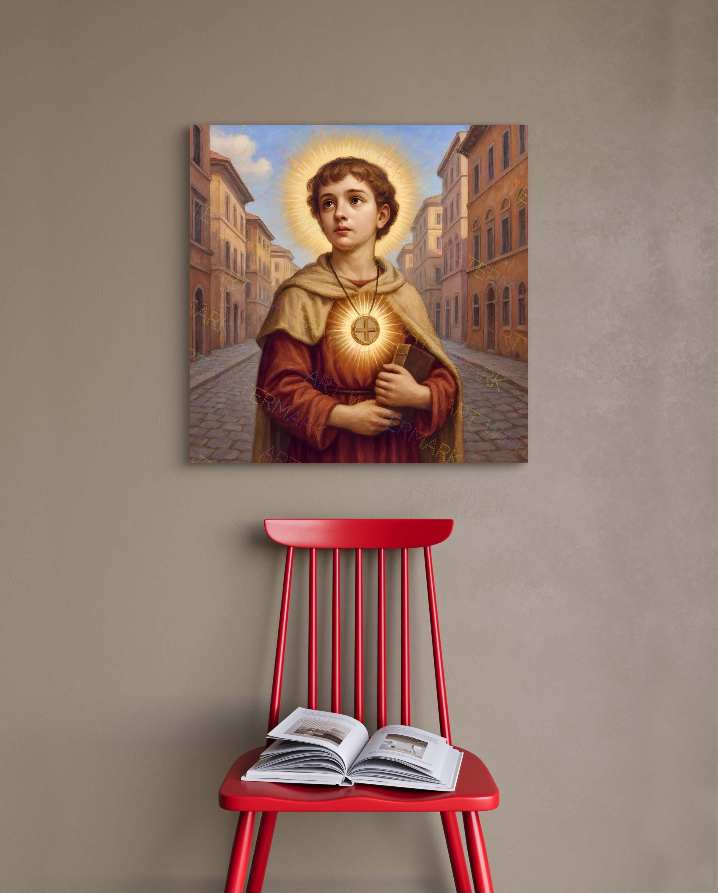 St. Tarcisius Martyr Canvas: Catholic Saint of the Eucharist - Etsy