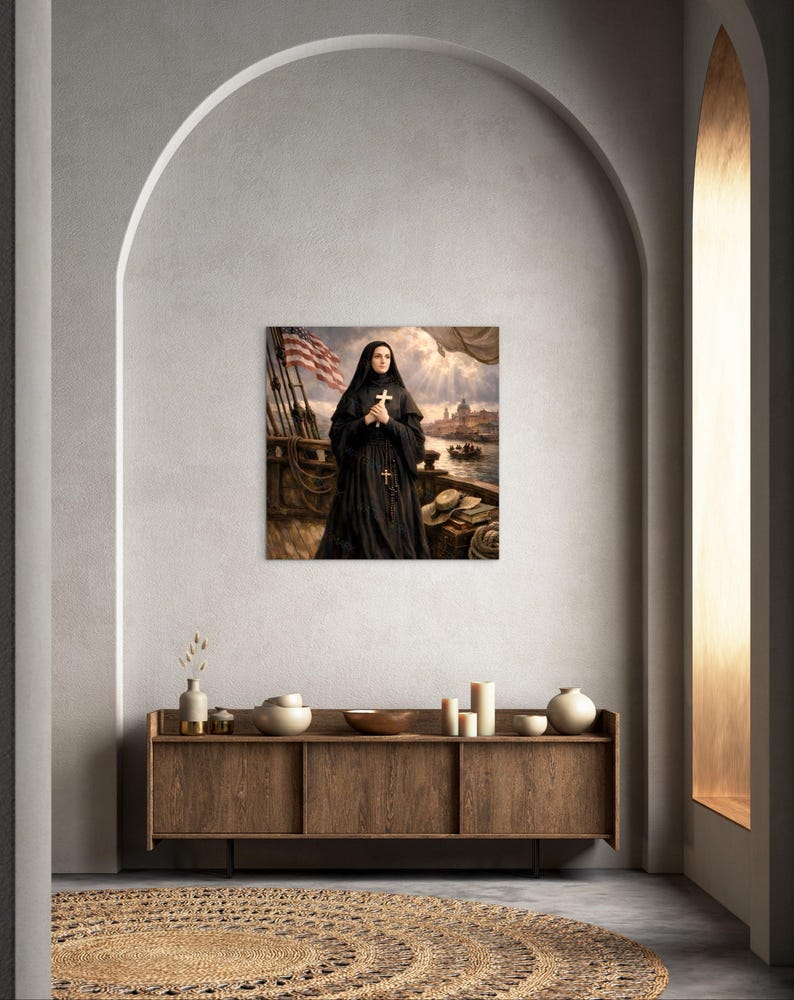 St. Frances Xavier Cabrini Canvas Art Picture | Catholic Saint Pictures ...