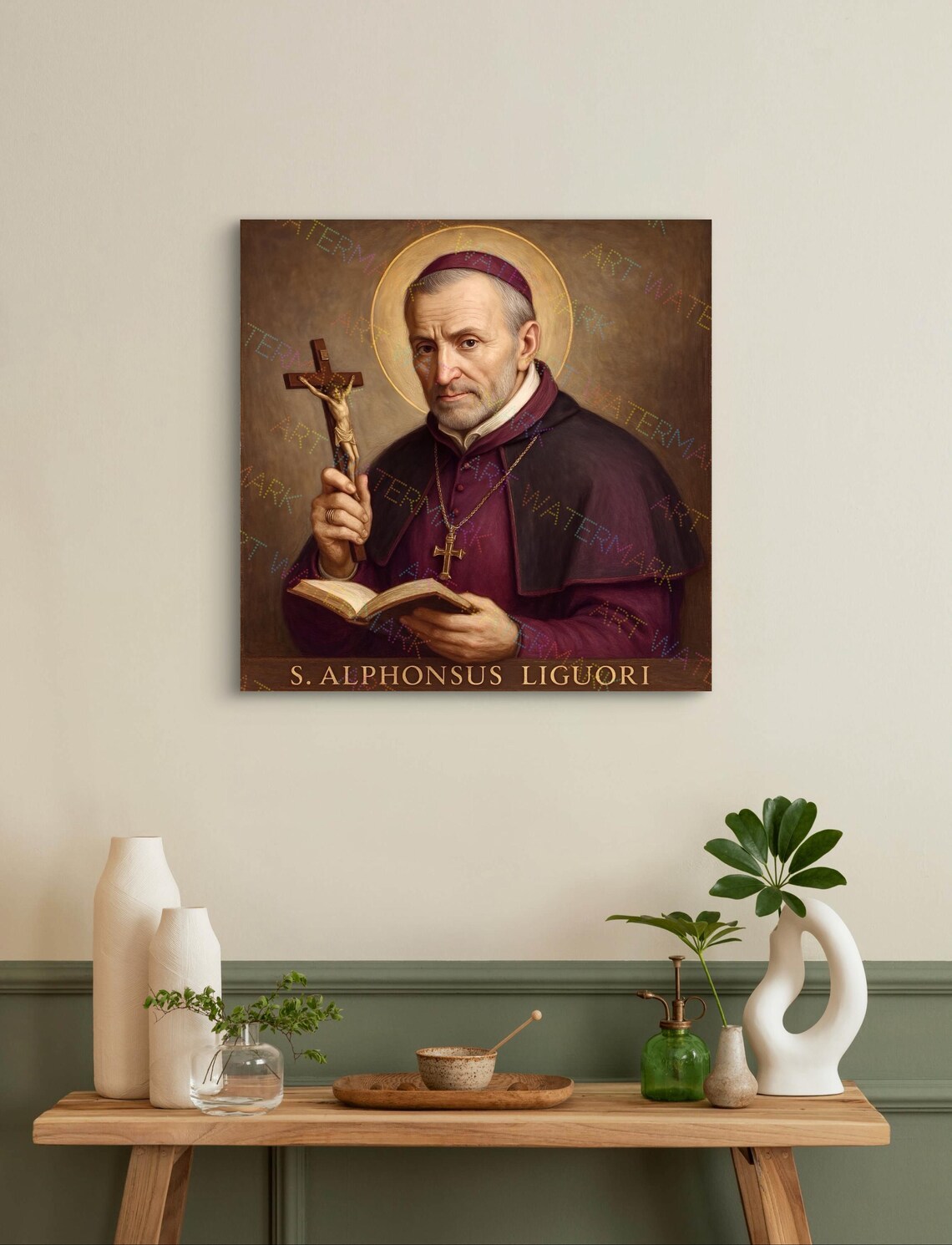 St. Alphonsus Liguori Canvas Art | Religious Wall Décor | Saint ...