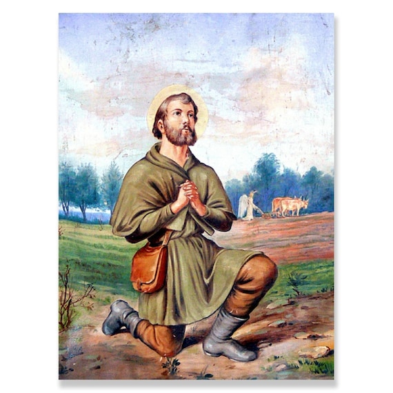 St. Isidore the Farmer Patron Saint of Farmers Canvas Art | Etsy