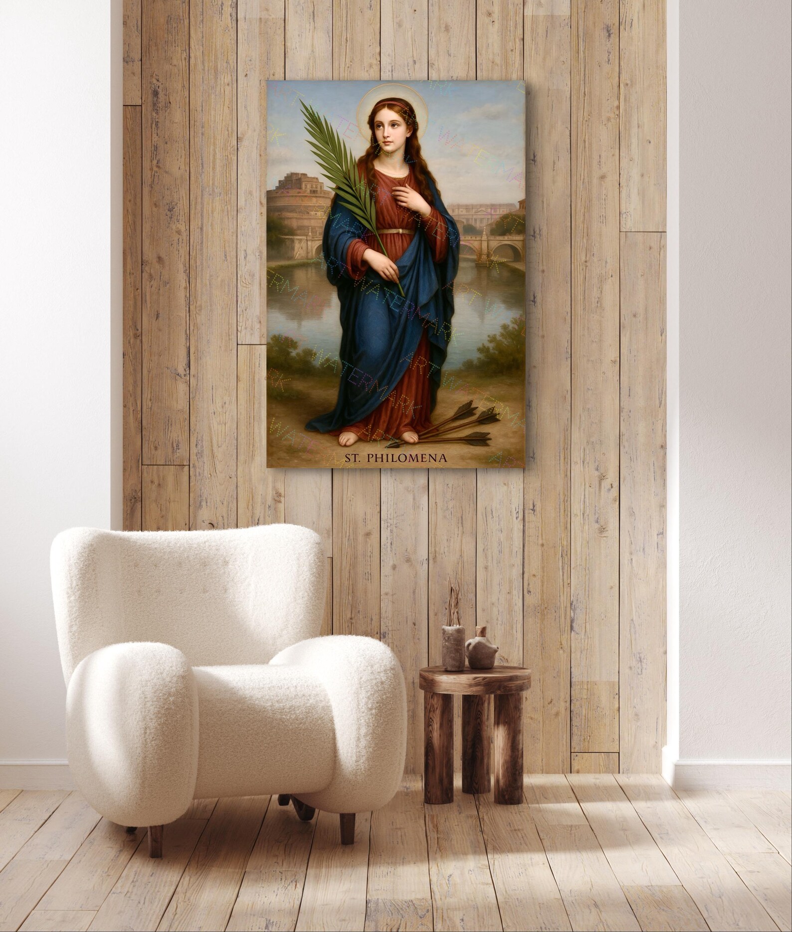 St. Philomena Canvas Wall Art – Catholic Saint Print – Wonderworker ...