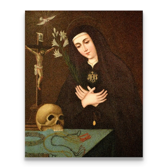 St. Mariana de Jesus Paredes Painting Our Lady of Good | Etsy