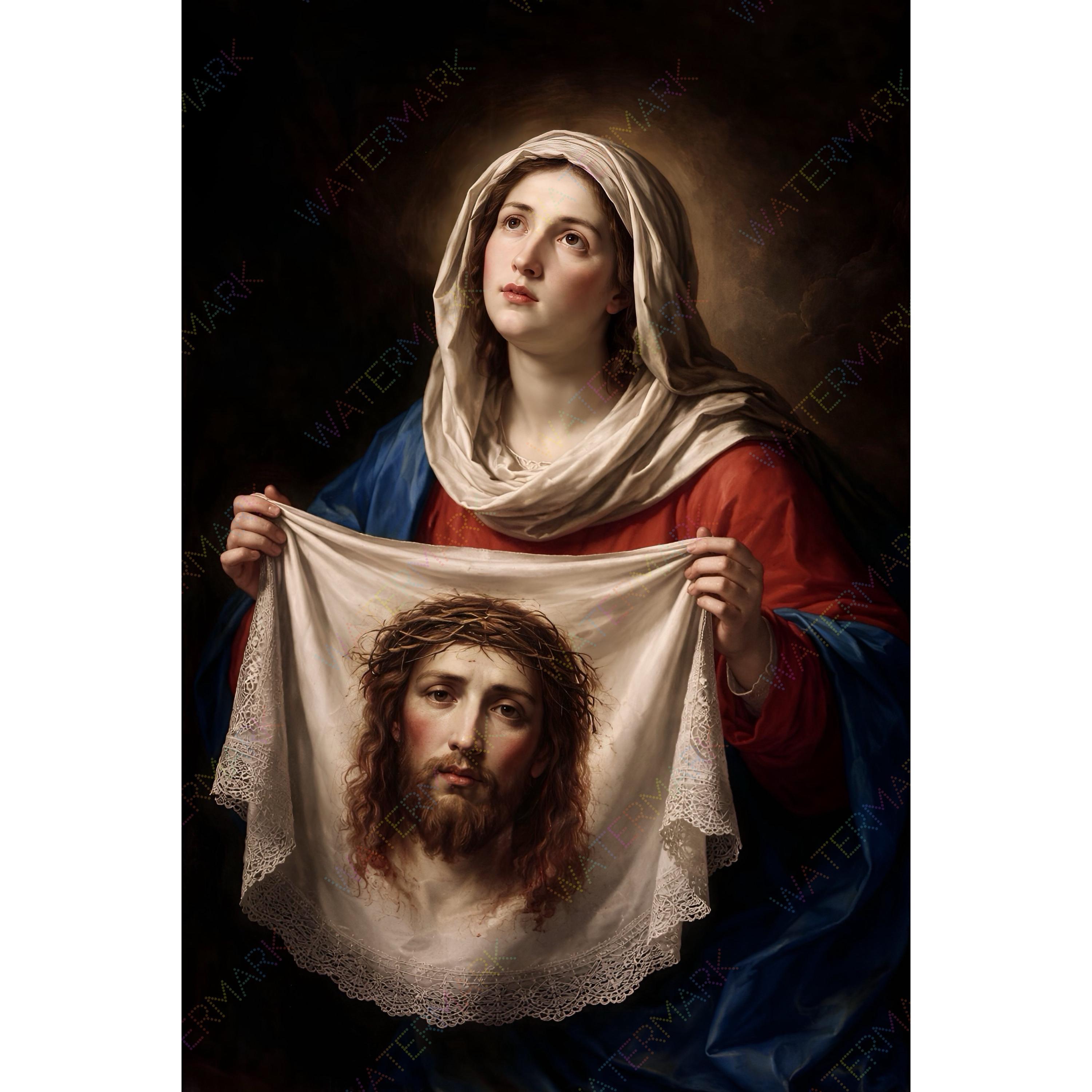 St. Veronica With the Holy Veil Canvas | Catholic Saint Wall Art ...