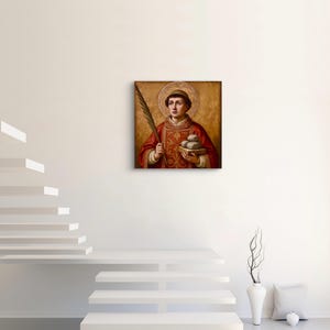St Stephen Canvas | First Martyr of the Church | Saint Artwork | Wall ...