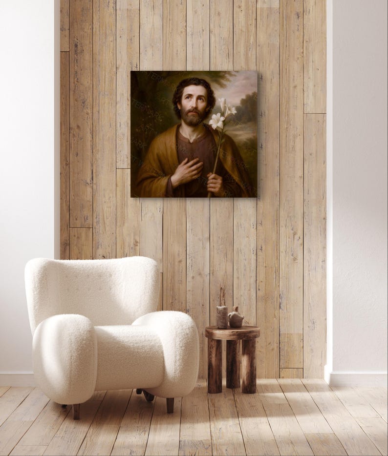 St. Joseph Digital Art | Foster Father of Jesus Printable | Catholic ...