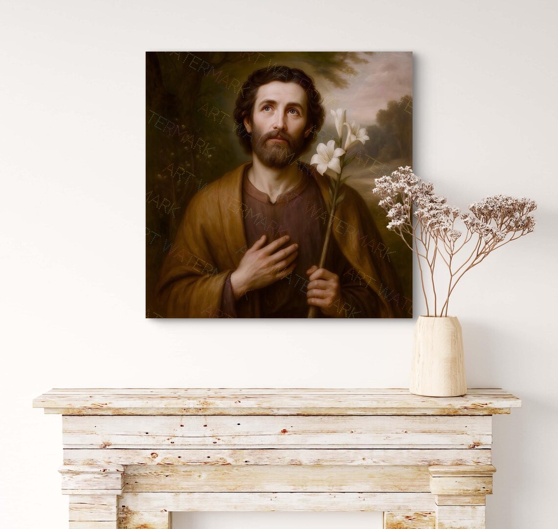 St. Joseph Digital Art | Foster Father of Jesus Printable | Catholic ...