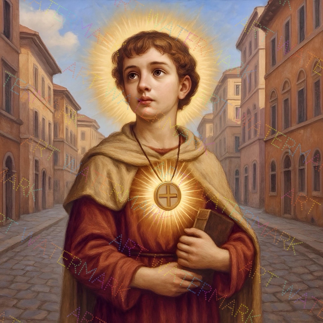 St. Tarcisius Martyr Canvas: Catholic Saint of the Eucharist - Etsy