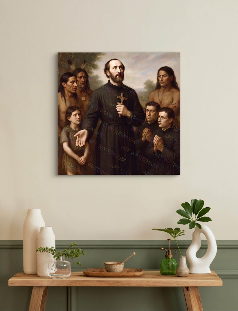 St. Isaac Jogues on Canvas | the North American Martyrs | Saint Art ...