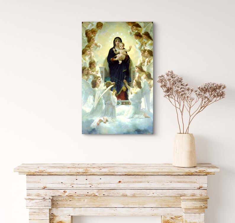 Our Lady Queen of Angels, Canvas Art, Large Wall Decor, Fine Art Prints ...