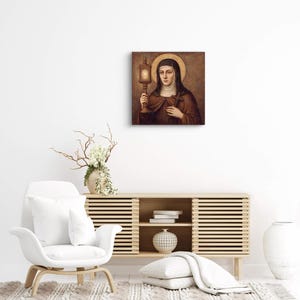 St. Clare of Assisi Canvas Art Picture | Catholic Saint Pictures ...