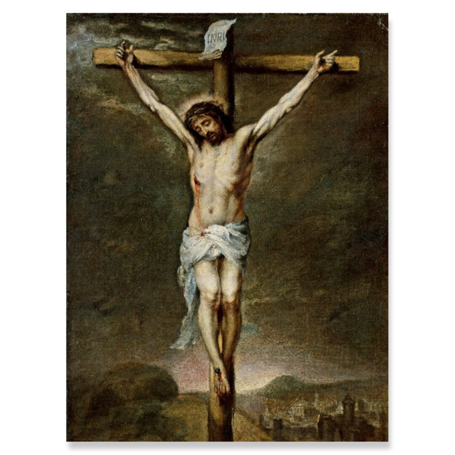 Jesus Christ on Cross Crucifix Picture by Murillo Church Art - Etsy