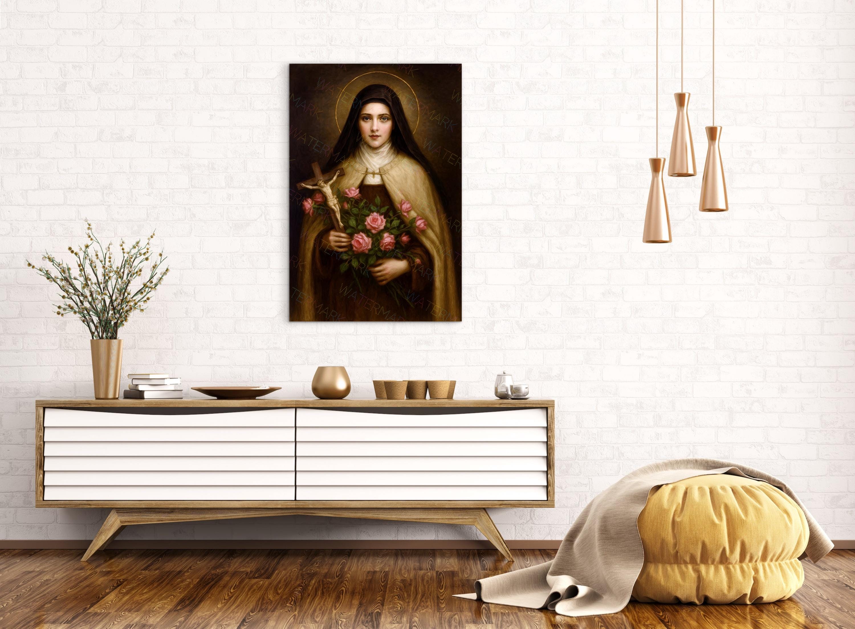 Saint Therese of Lisieux Canvas, the Little Flower Picture, Catholic ...