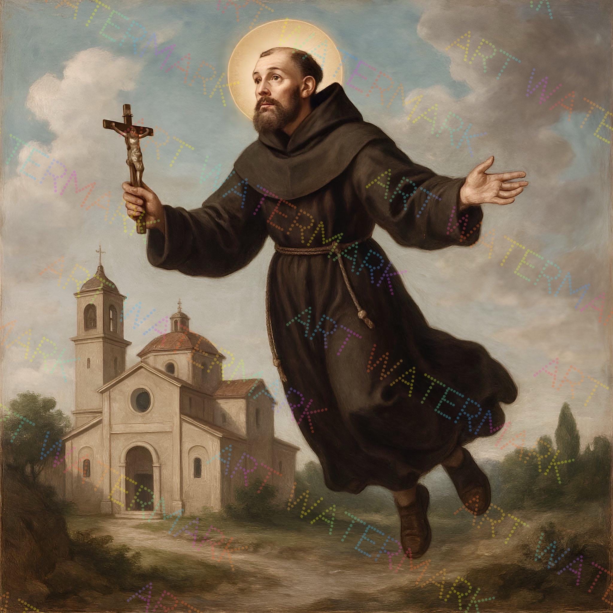 St. Joseph Cupertino Canvas | Religious Wall Art | Saint Pictures ...