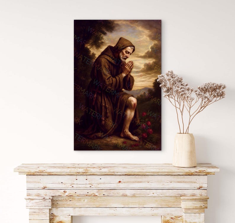 St. Peregrine Patron Saint of Cancer Canvas Painting | Catholic Wall ...