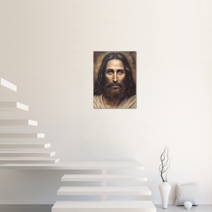 Jesus Christ Canvas Art: Shroud of Turin Reconstruction, Fine Art Print ...