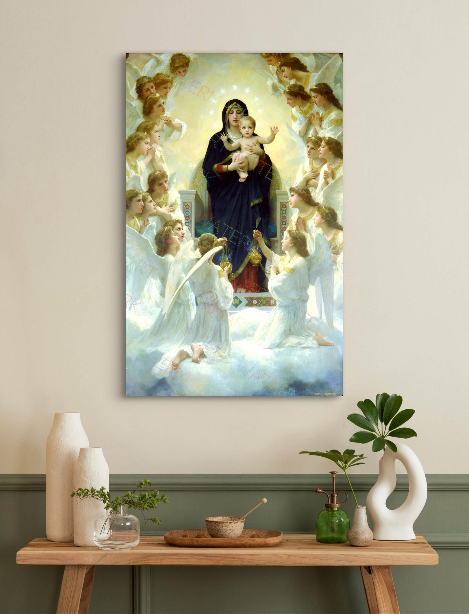 Our Lady Queen of Angels, Canvas Art, Large Wall Decor, Fine Art Prints ...