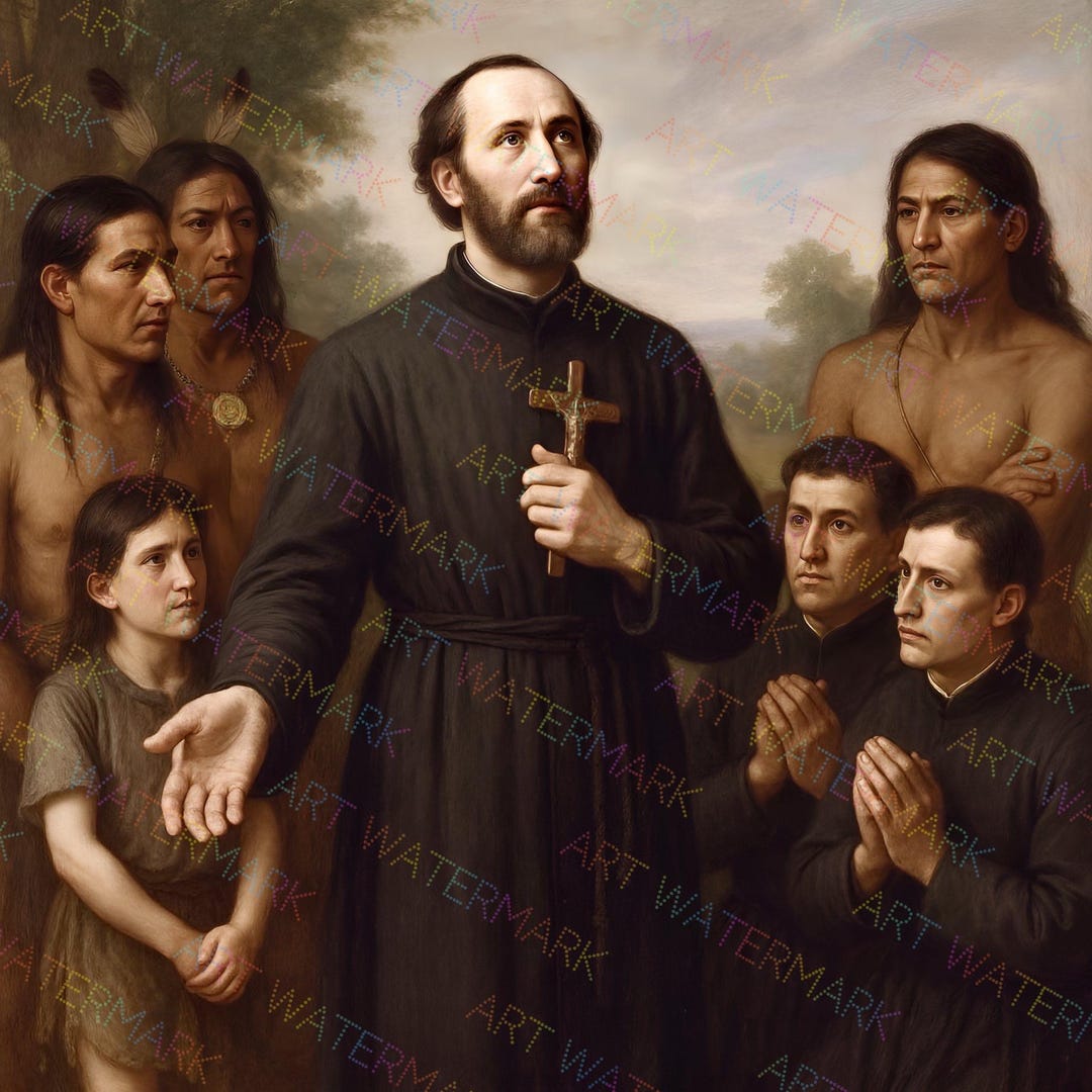 St. Isaac Jogues on Canvas | the North American Martyrs | Saint Art ...