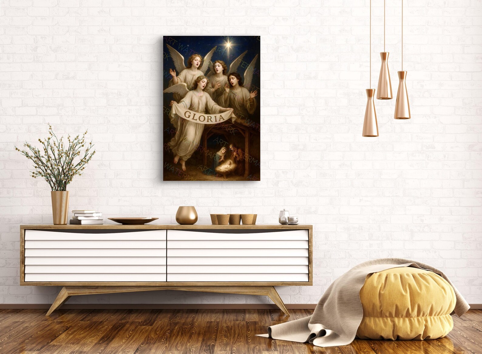 Angels Singing the Gloria Canvas | Christmas Angel Wall Art | Religious ...