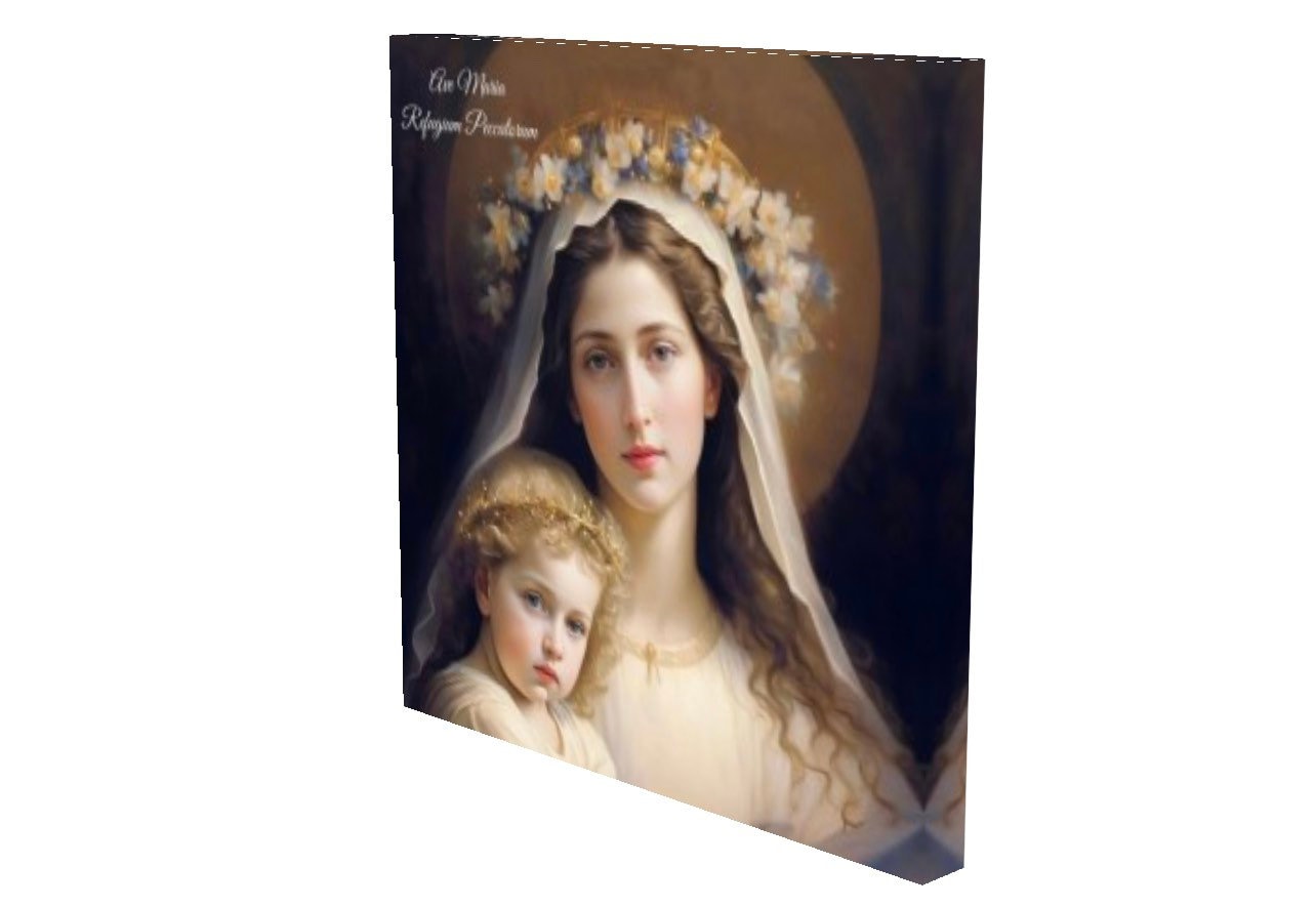 Blessed Virgin Mary, Refuge of Sinners Canvas Wall Art, Family Catholic ...